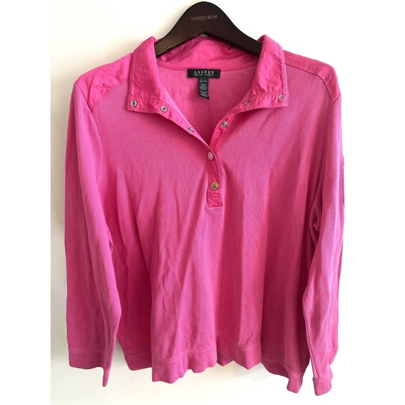 Lauren Ralph Lauren | Tops | Ralph Lauren Lrl Top Women 2x Pink Henley ...